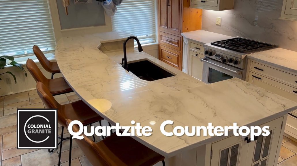 Dakar Quartzite Countertops Full Height Splash - Colonial Granite Richmond
