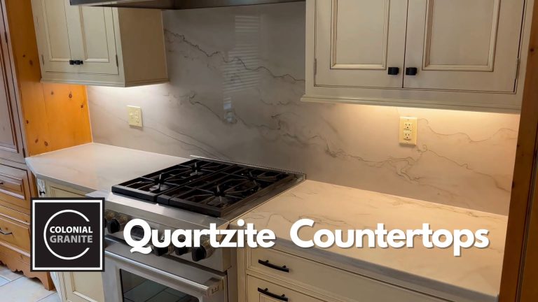 Dakar Quartzite Countertops Full Height Splash - Colonial Granite Richmond